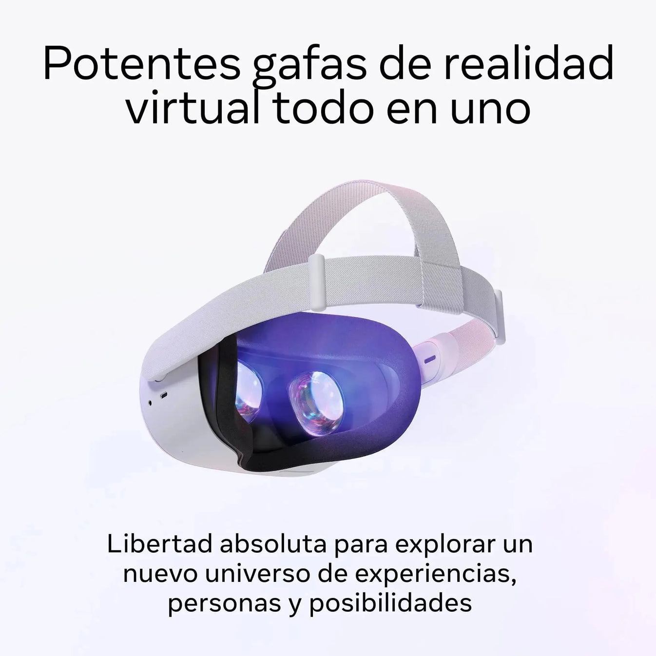 Meta Quest 2 Gafas de realidad virtual avanzada, todo en uno, 128 GB ...